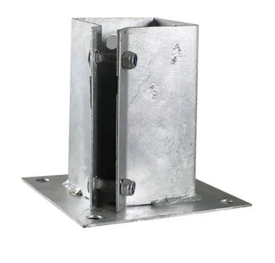 100mm x 100mm Galvanised Bolt Down Post Shoe - Construction Supplies